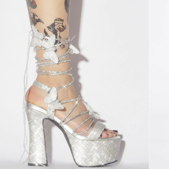 Dolls Kill | Shoes | New Poster Grl Blindin Pixie Queen Lace Up Heels ...